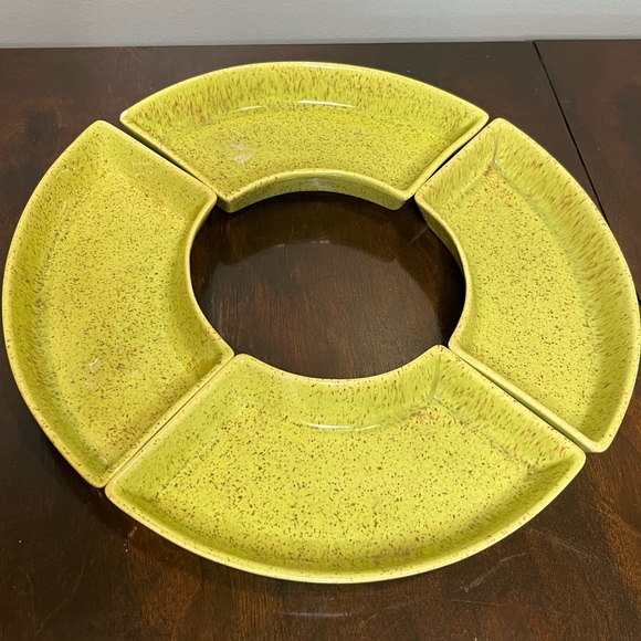 Hand Crafted | Kitchen | Vintage Lazy Susan Dishes In Vibrant Avocado ...
